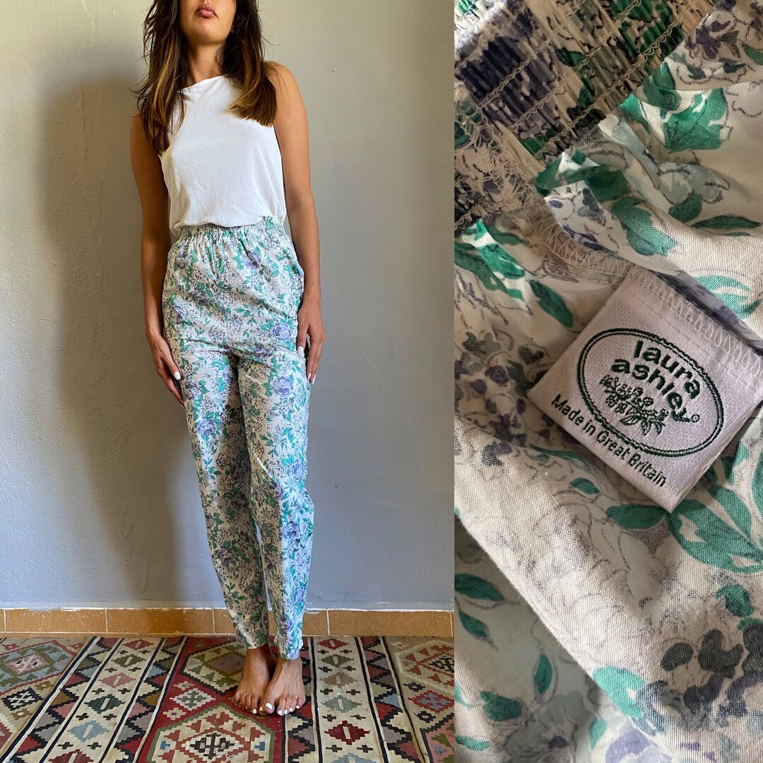 Laura Ashley 80s Vintage Prairie Folk Mom Cotton Pants, Cottagecore ...