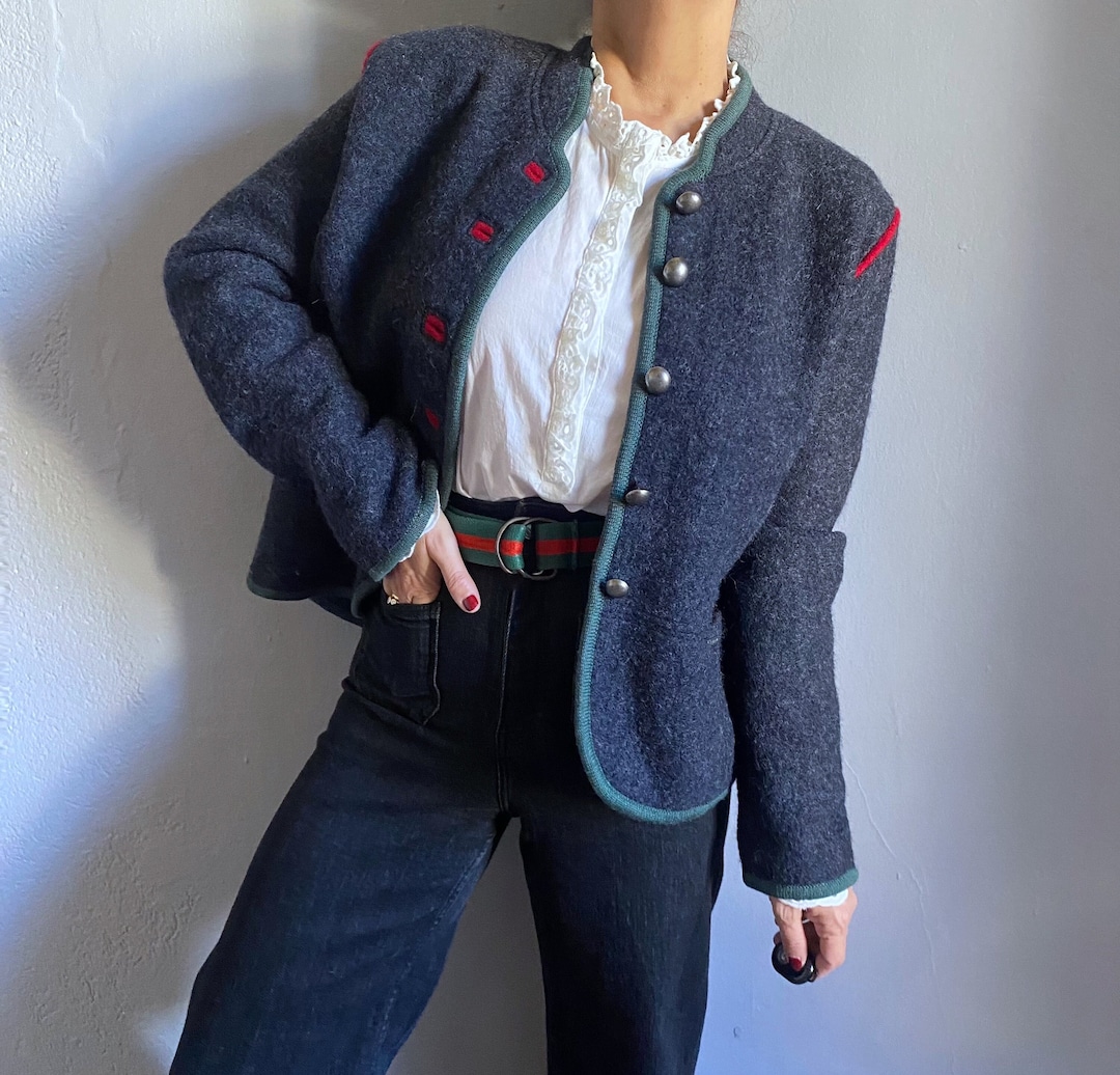 Veste folklorique bavaroise vintage en laine dirndl trachten - Etsy France