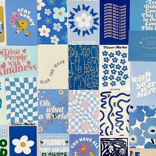 Vintage Retro Aesthetic Wall Collage 40 Physical Prints Etsy