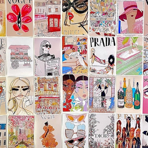 Vintage Retro Aesthetic Wall Collage 40 Physical Prints Etsy Uk