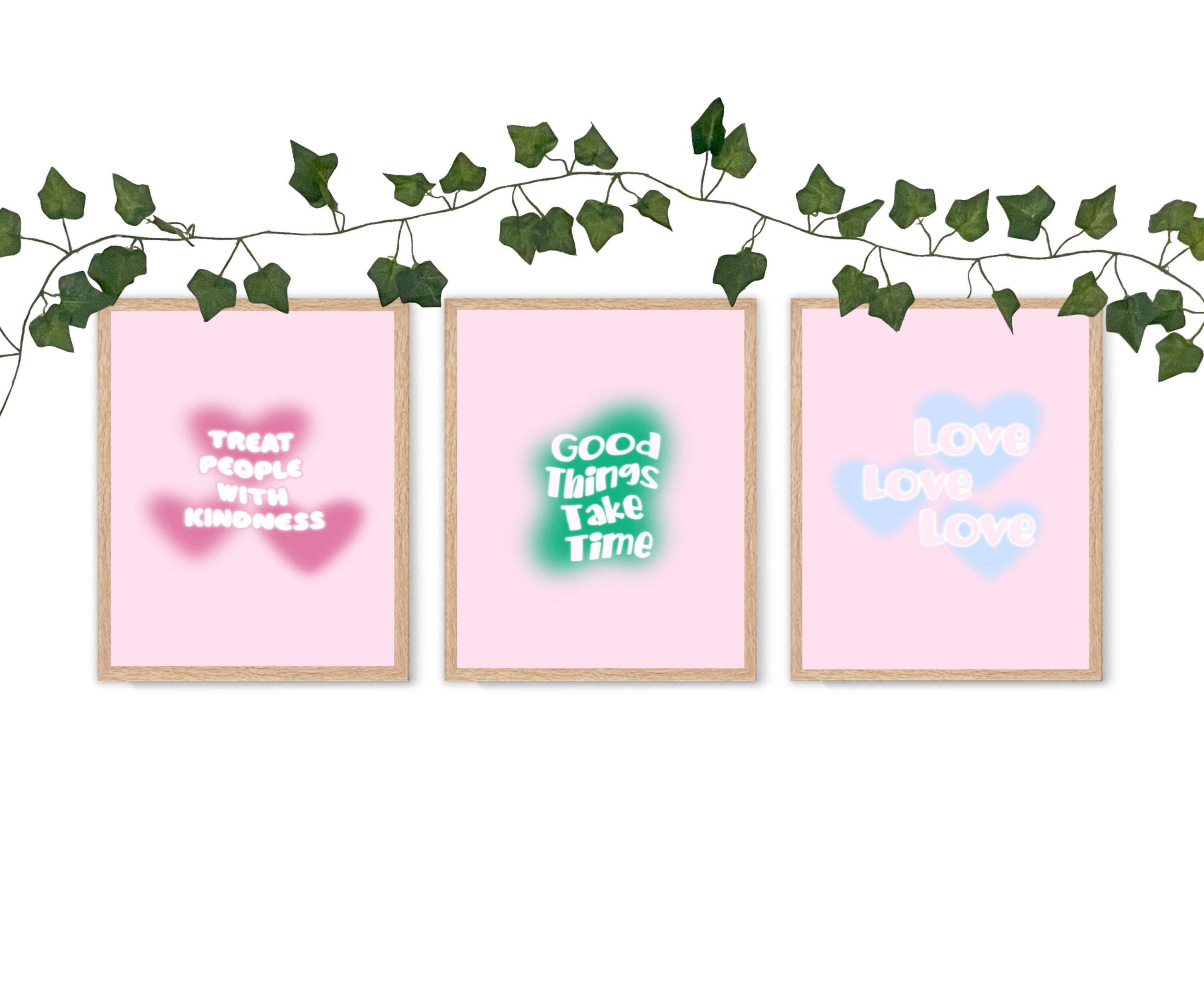 Positive Pastel Poster Set - 3 Physical Prints - Etsy