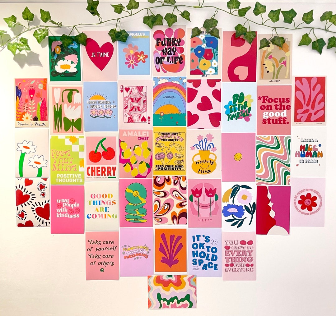 Colourful Aesthetic Wall Collage- 40 Physical Prints - Etsy