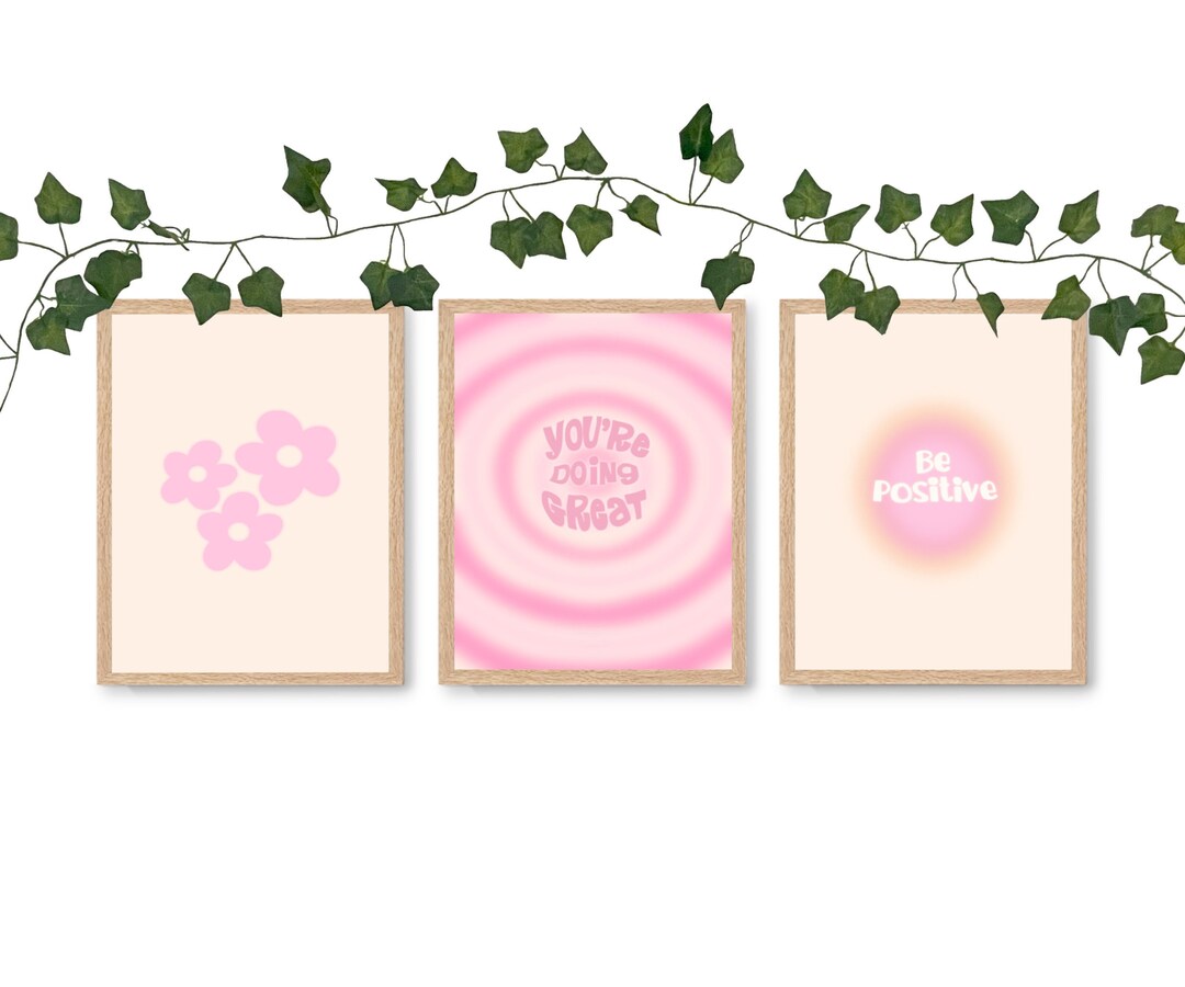 Yellow Danish Pastel Poster Set - 3 Physical Prints - Etsy