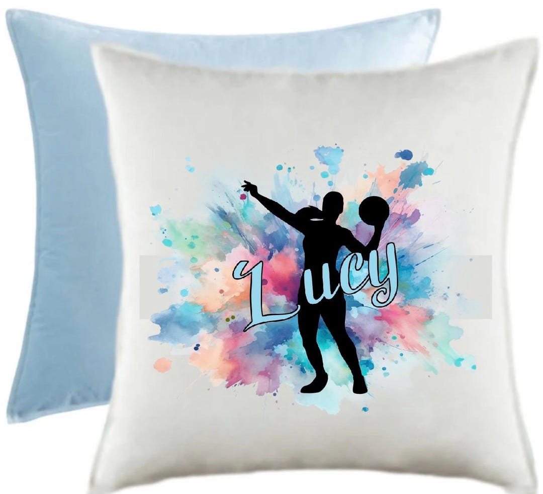 Two-toned Velvet Netball Cushion — Custom Personalised Netball Cushion ...