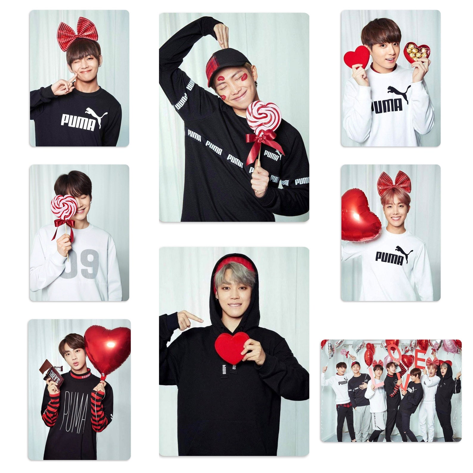 BTS Valentines Day Handmade Unofficial Photocards RM Suga - Etsy