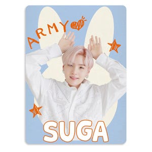 BTS Easter Themed Bunny Ear Pose Handmade Unofficial Photocards RM Jin ...