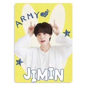 BTS Easter Themed Bunny Ear Pose Handmade Unofficial Photocards RM Jin ...