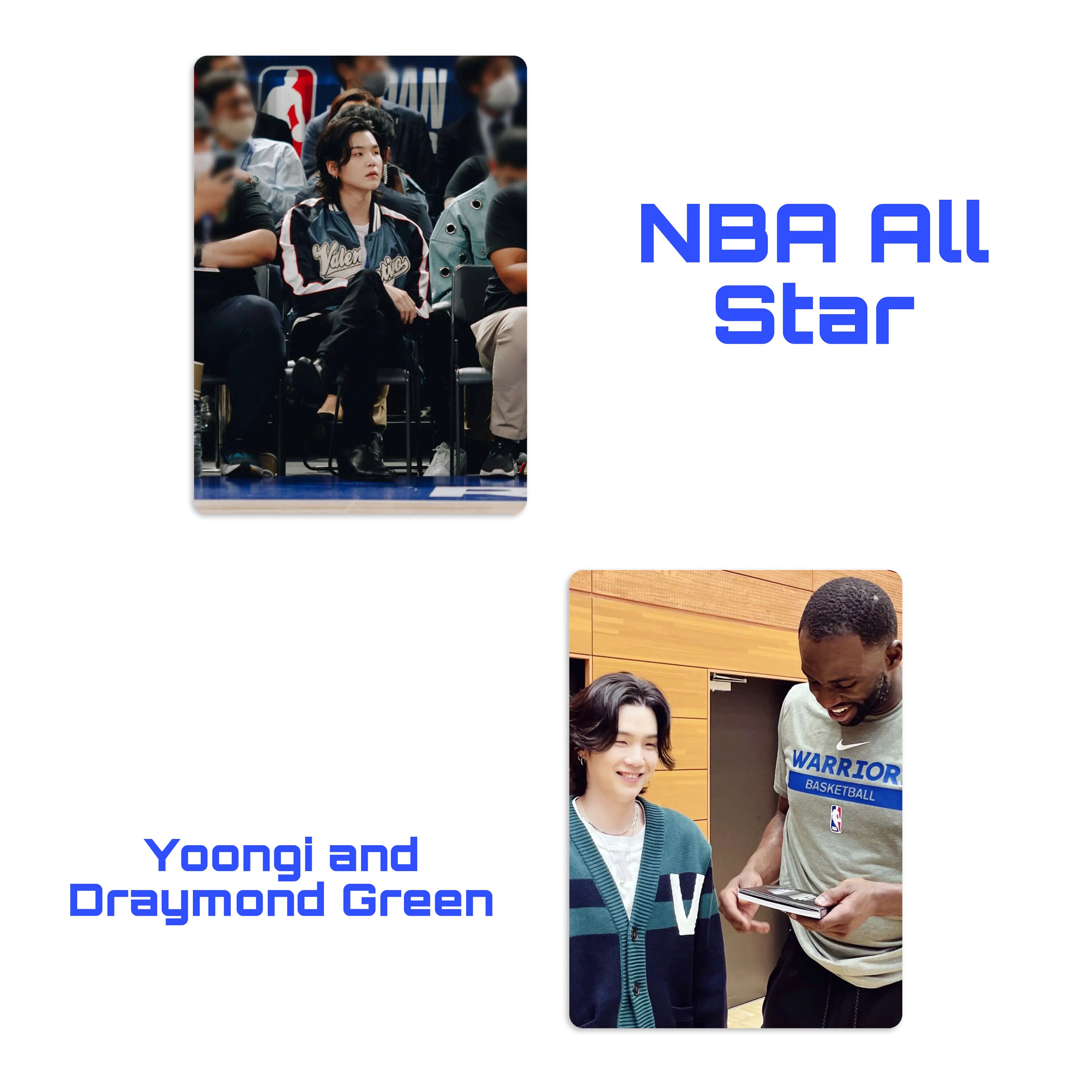 SUGA at NBA Japan Handmade Unofficial Photocards Min Yoongi NBA ...