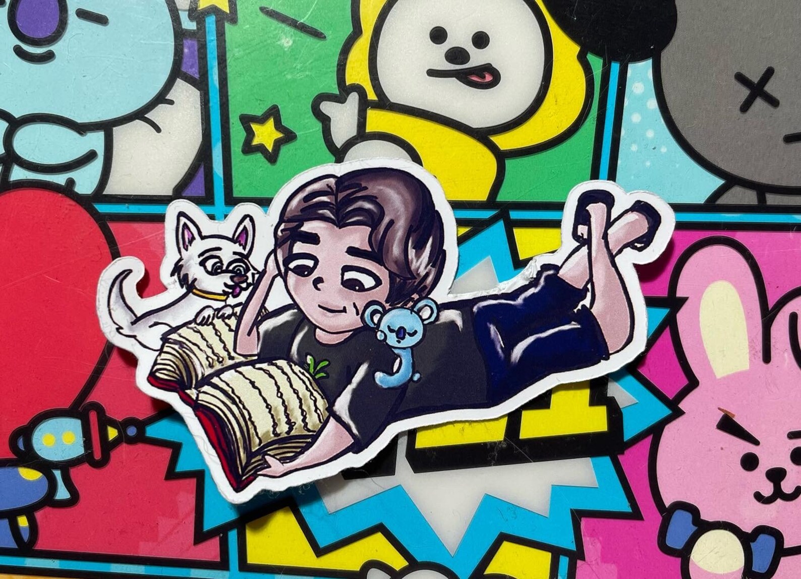 BTS BT21 and the BTS Pets Vinyl Fanart Stickers RM Suga Jhope - Etsy