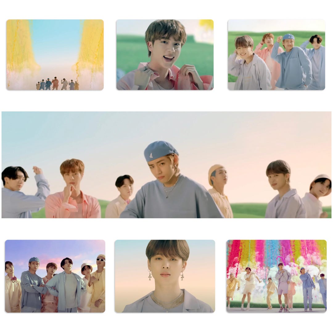 BTS Dynamite Music Video Set 1 Handmade Unofficial Photocards RM Jin ...