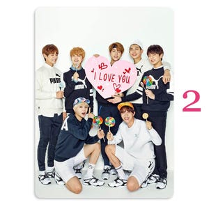 BTS Group Valentine’s Day Handmade Unofficial Photocards RM Jin SUGA ...
