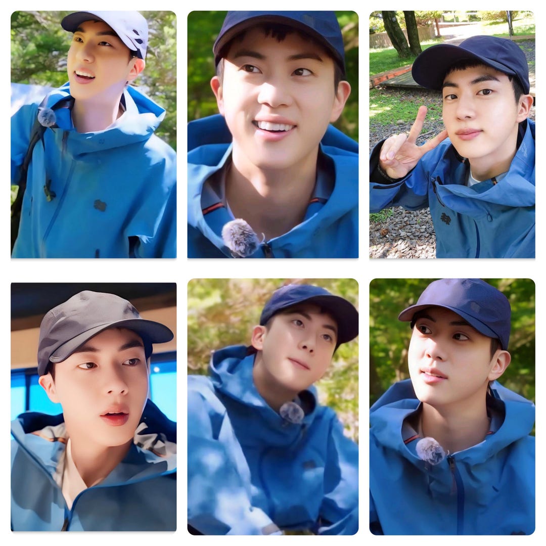 Jin of BTS Run Jin Episode One Handmade Unofficial Photocards BTS Jin ...
