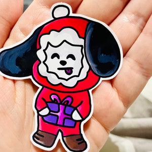 BT21 Cute Christmas Fanart Handmade Stickers BTS Koya Shooky Mang RJ ...