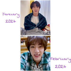Jin of BTS Monthly Messages for ARMY Handmade Unofficial Photocards Kim ...