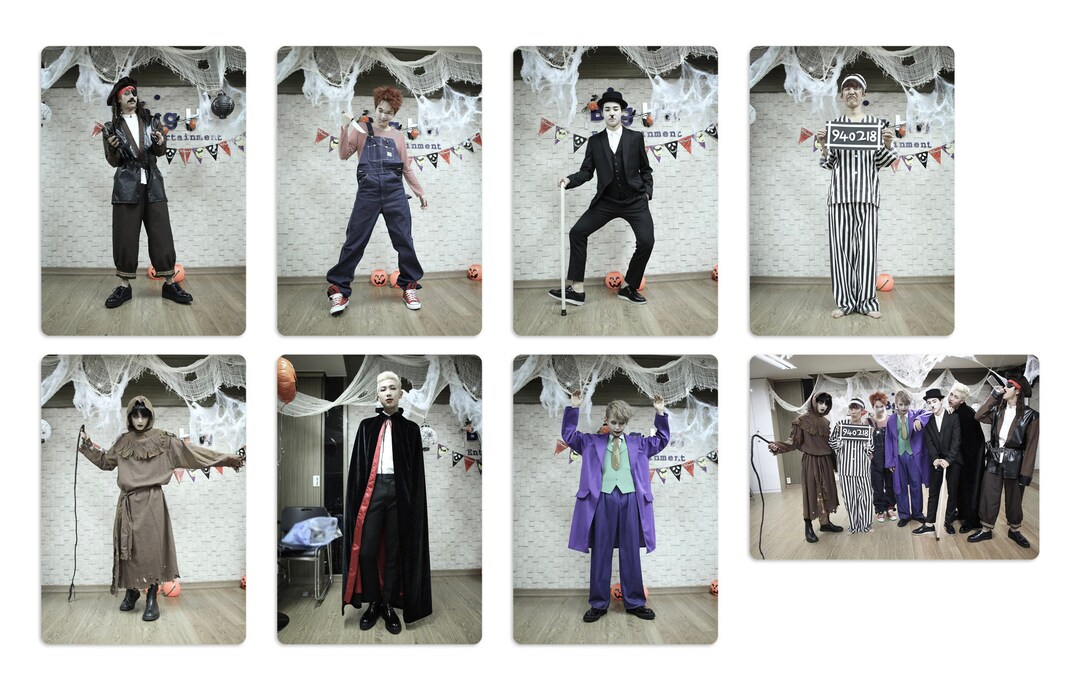 BTS Halloween Themed Handmade Unofficial Photocards Set 1 RM Jin SUGA ...