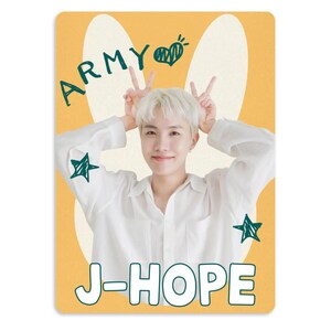BTS Easter Themed Bunny Ear Pose Handmade Unofficial Photocards RM Jin ...
