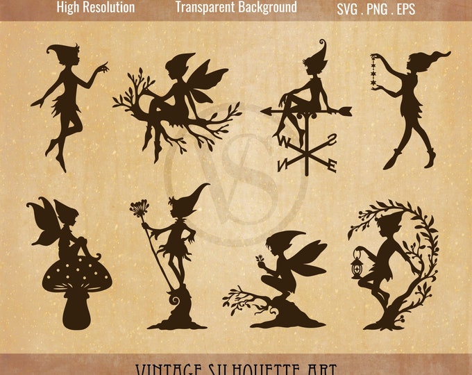 Fee Silhouette SVG, Feenkunst, Fee Kunst, Fee Kunst, Fee Illustration ...