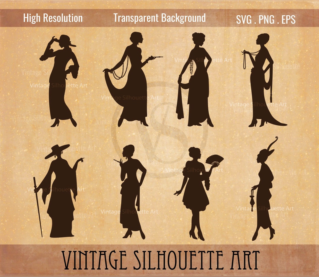 1920s Svg, 1920s Silhouette, Roaring 20s Svg, 1920 Svg, 1920s Fashion ...