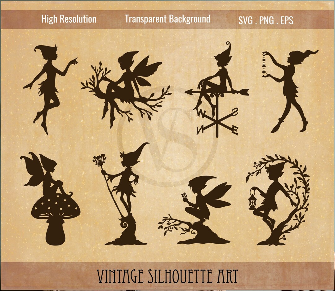 Pixie Silhouette, Spring Svg, Pixie Art, Pixie Svg, Mushroom Svg, Fairy ...