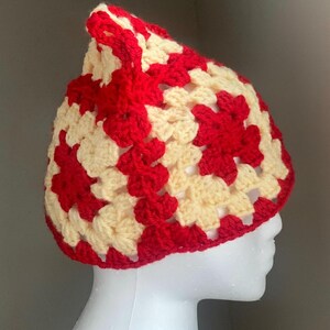 Granny Square Cat Hat/redandcream - Etsy