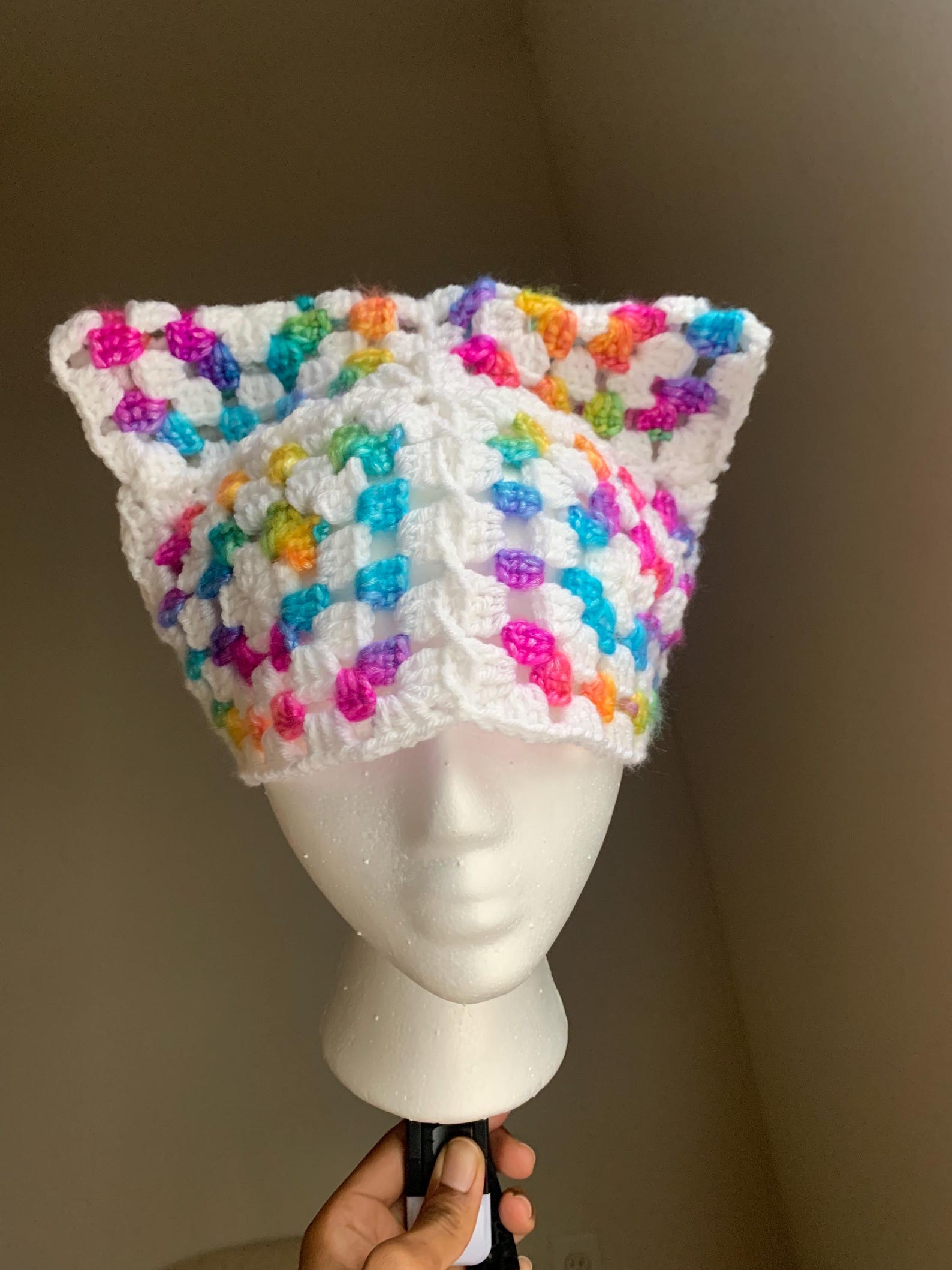 Granny Square Cat Hat/multicolor - Etsy