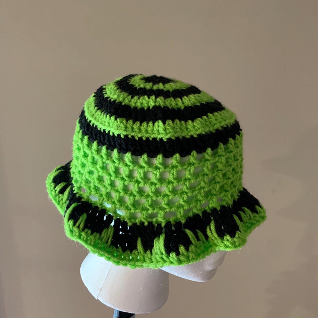 Slime Crochet Bucket Hat - Etsy