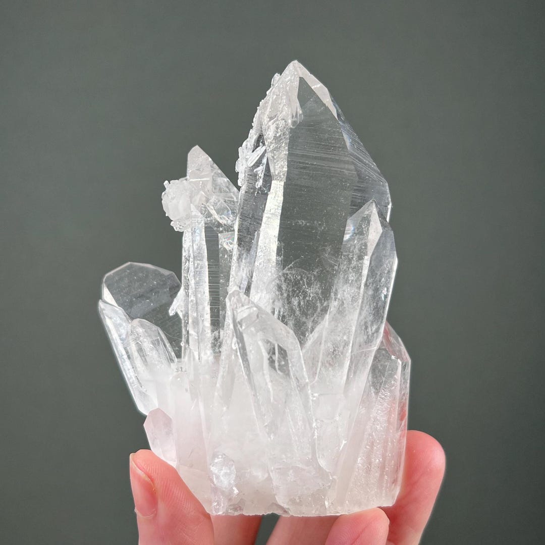 Arkansas Clear Quartz Crystal Cluster -- Self Standing, Very Nice ...