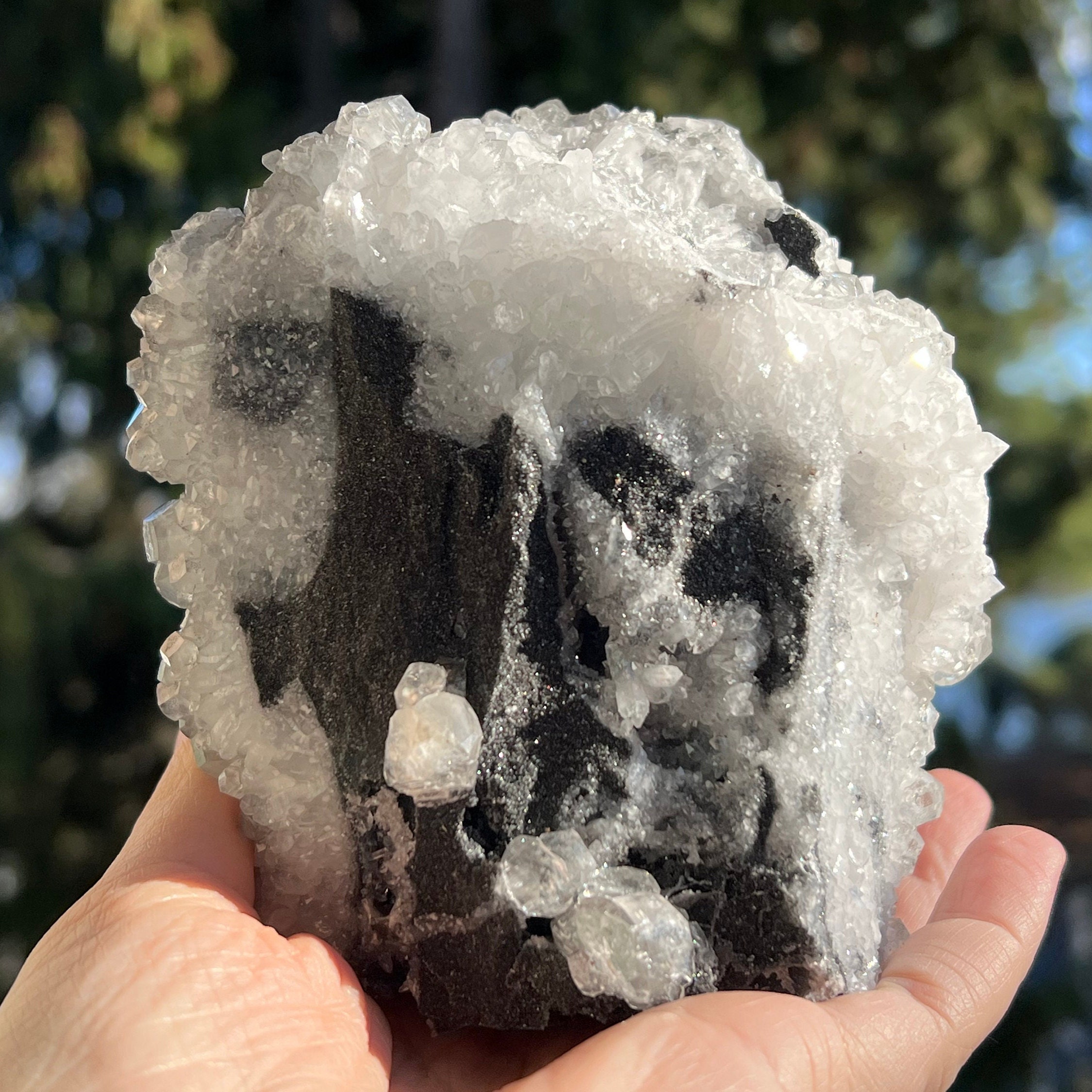 Large Shiny Gray/white Calcite With Pyrite -- Nice Luster, Very Sparkly ...