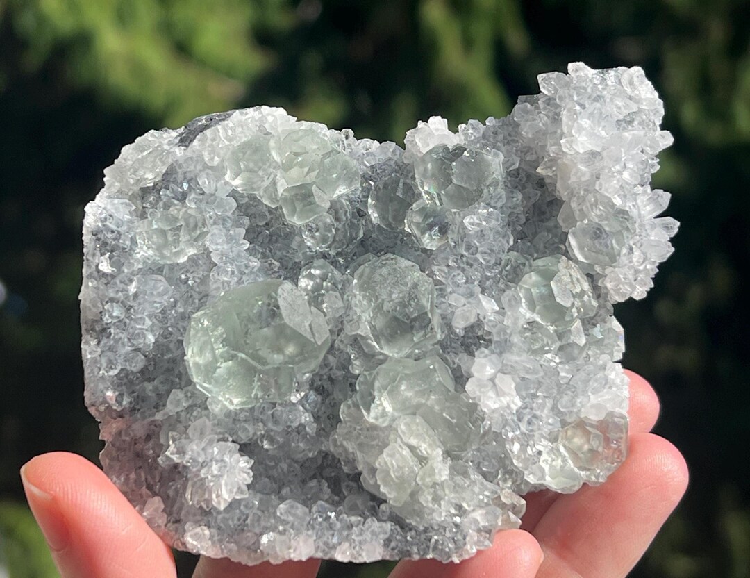 Light Green Fluorite Crystals With Quartz -- Nice Quality and Luster ...