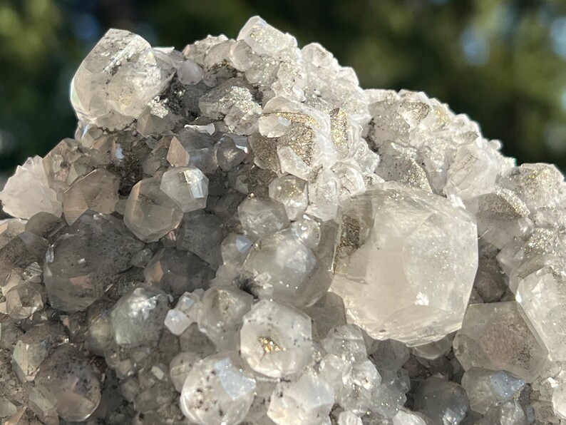 Large Shiny Gray/white Calcite With Pyrite -- Nice Luster, Very Sparkly ...