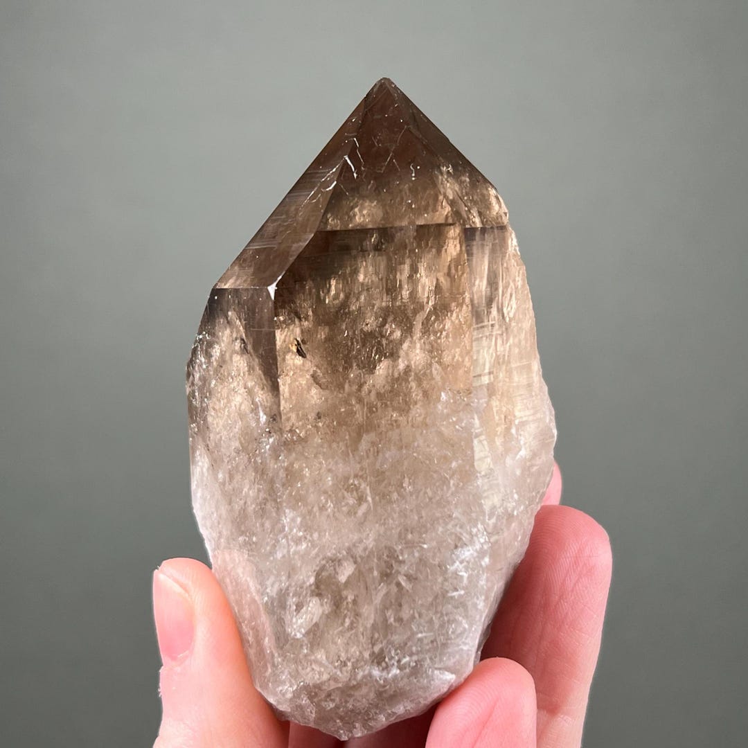 French Smoky Quartz Crystal Point -- Beautiful Clarity and Luster, Nice ...