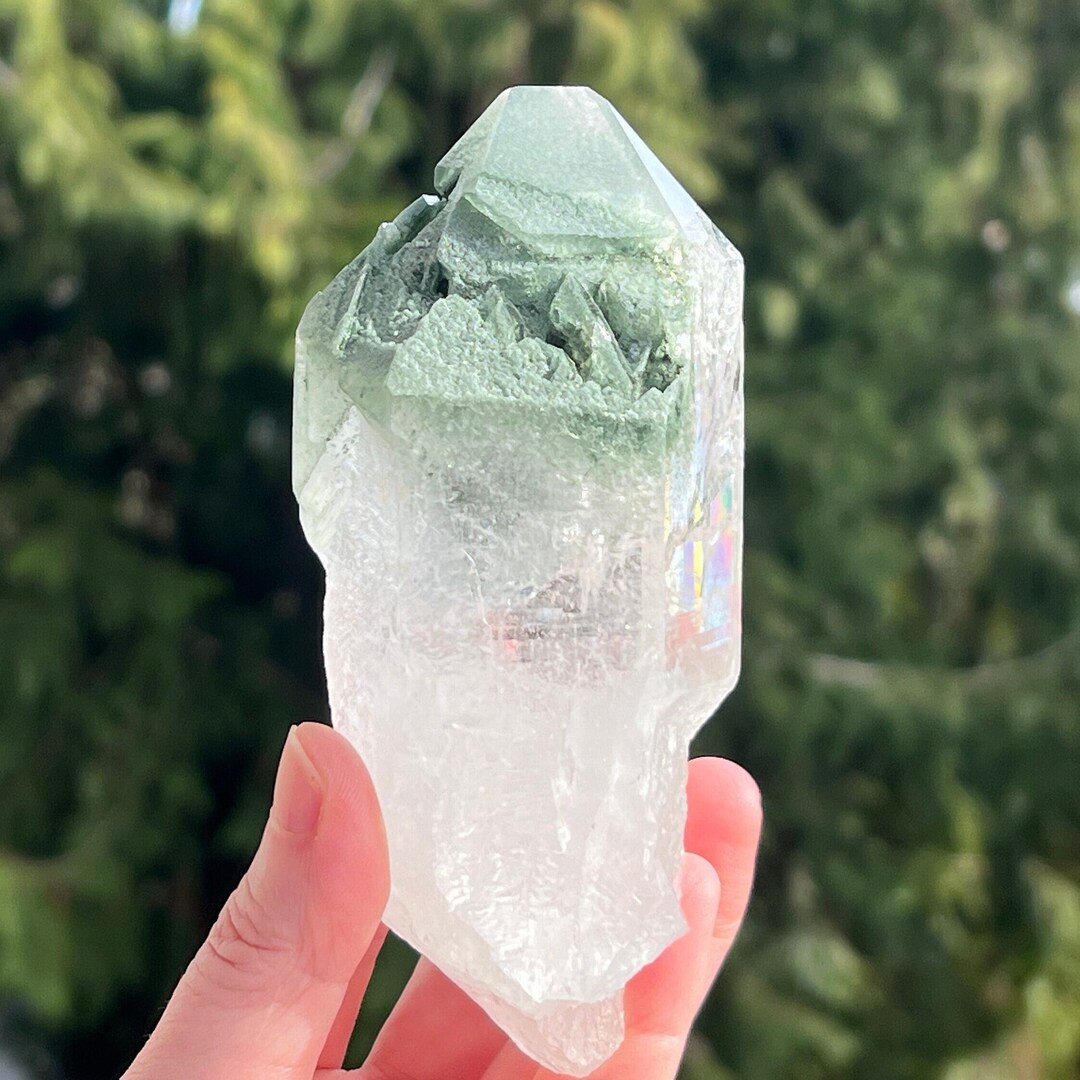 Large Himalayan Quartz Crystal Point With Chlorite Inclusions and ...