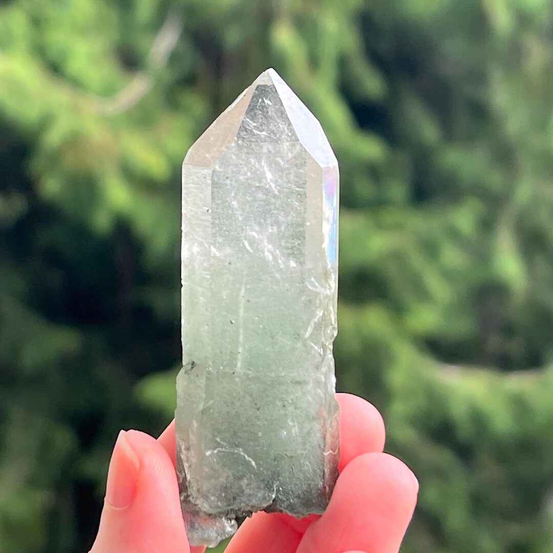 Himalayan Clear Quartz Crystal Point With Chlorite Inclusions -- From ...
