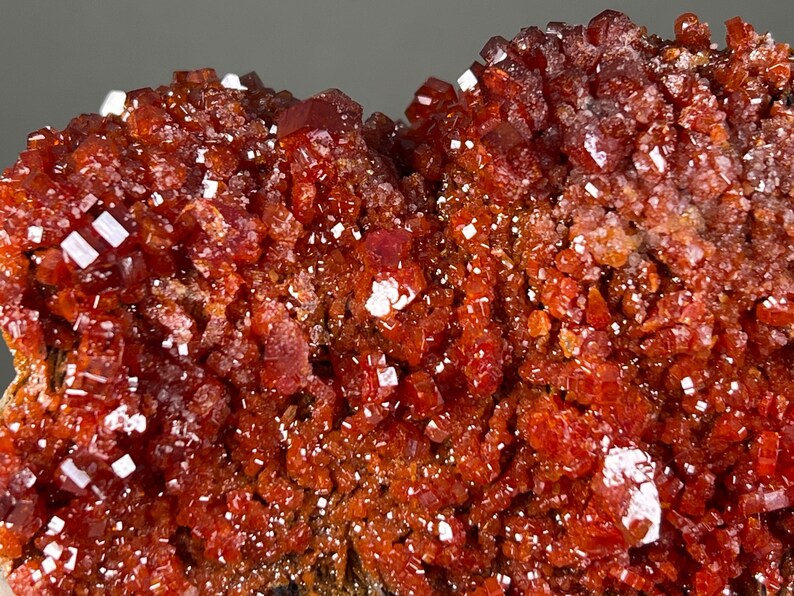 Deep Red Vanadinite Crystals on Matrix -- Nice Luster and Quality, Self ...
