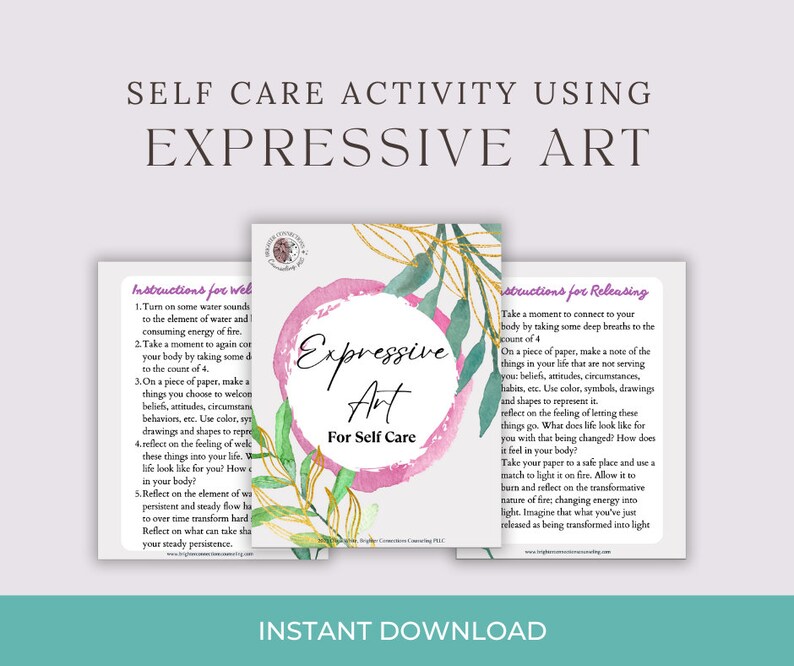 Expressive Art Activity for Self Care - Etsy