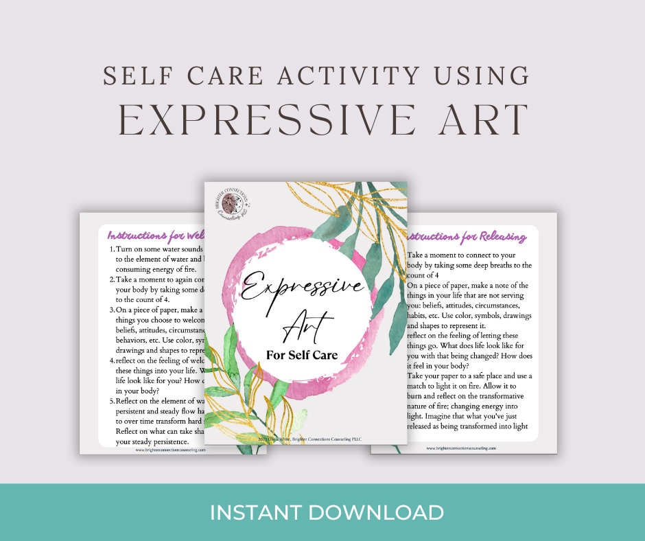 Expressive Art Activity for Self Care - Etsy