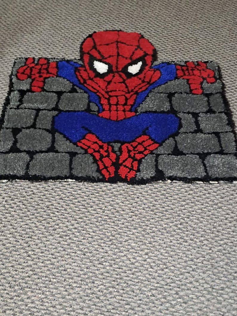 Spider-man Rugs / Marvel Rugs / 100% Handmade Custom Rug / Modern Home ...