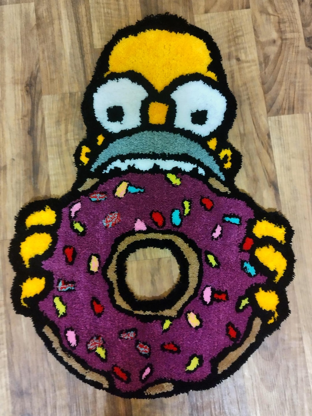 Homer Simpson Rug / Custom Handmade Rug / Cartoon Rug / Moder Home ...
