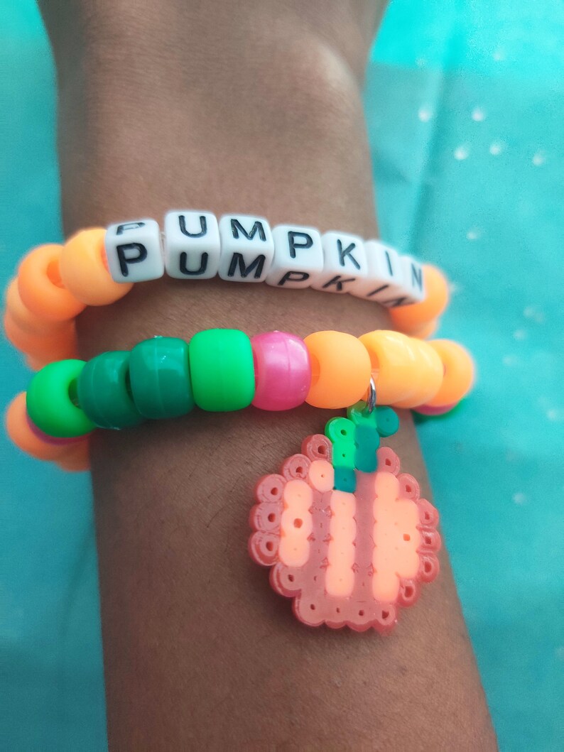 Fall Perler Beaded Earrings, Autumn Orange Pumpkin Jewelry, Cute Fall ...