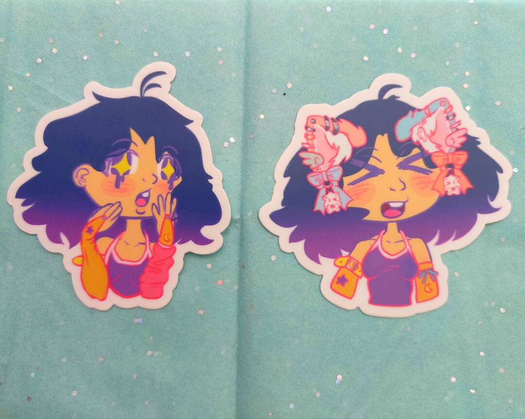 Cute Kawaii Emote Waterproof Vinyl Weatherproof Stickers, 3 X 3 Inch ...