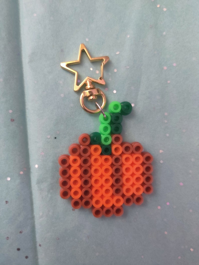 Fall Perler Beaded Earrings, Autumn Orange Pumpkin Jewelry, Cute Fall ...