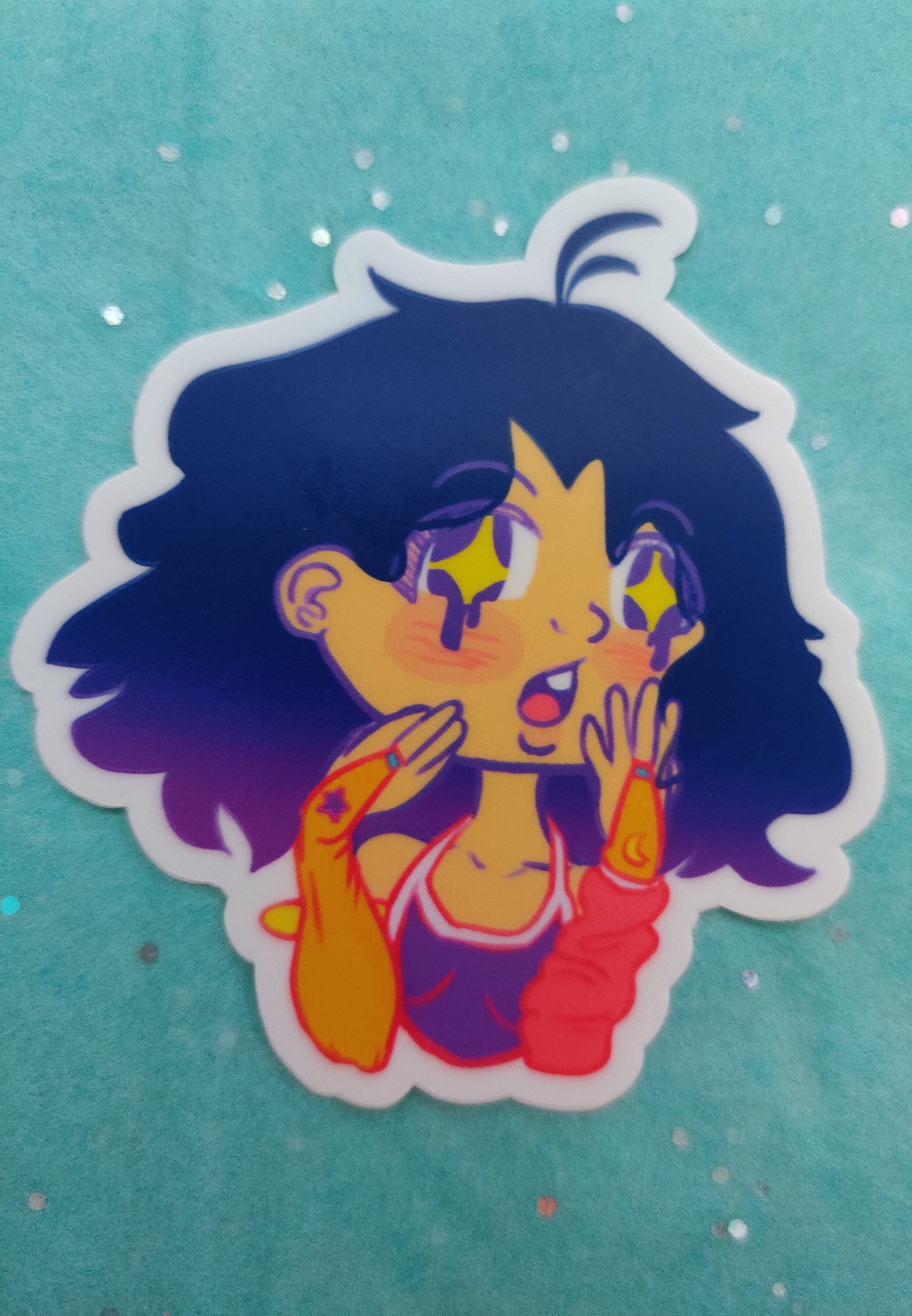 Cute Kawaii Emote Waterproof Vinyl Weatherproof Stickers, 3 X 3 Inch ...