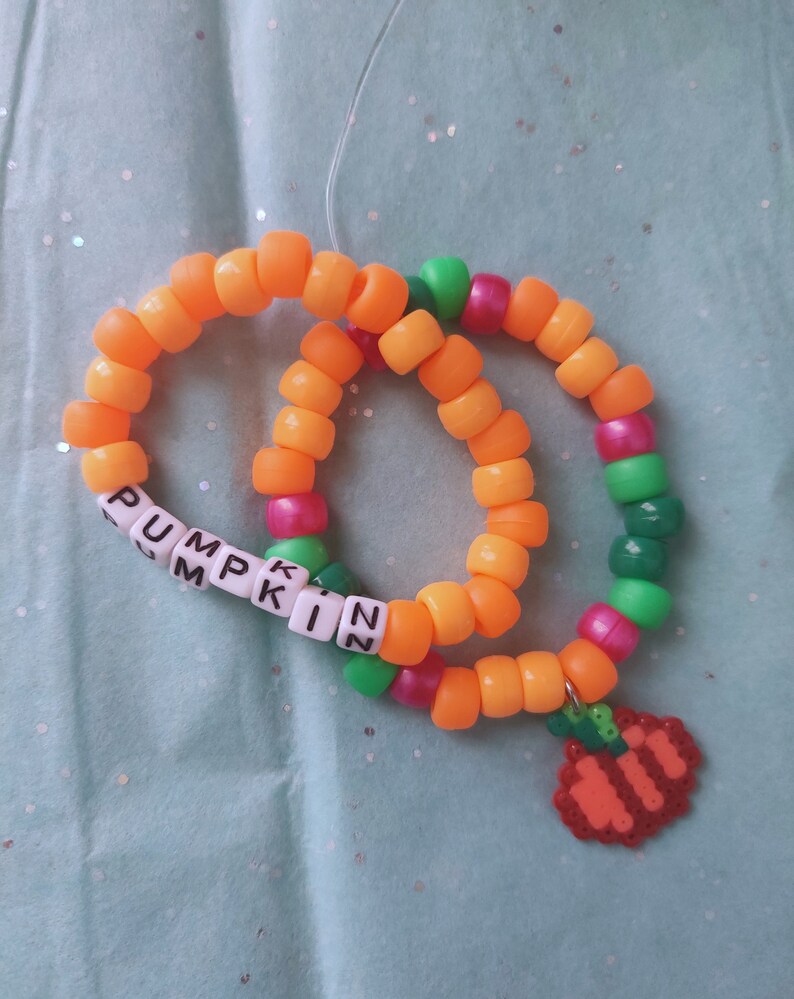 Fall Perler Beaded Earrings, Autumn Orange Pumpkin Jewelry, Cute Fall ...