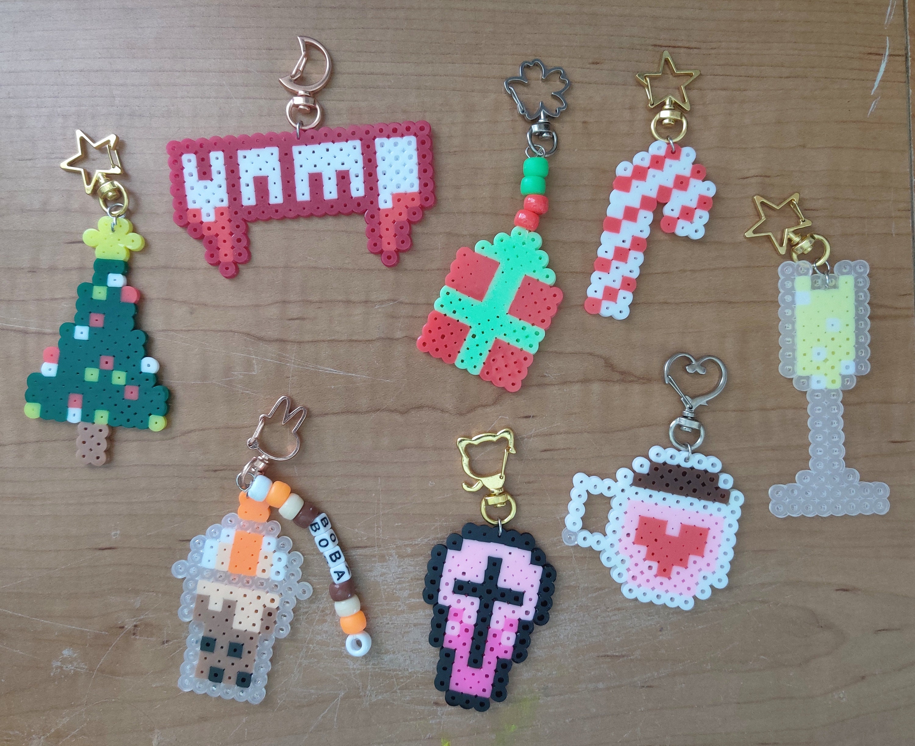 Custom Perler Bead Keychains, Personalized Keychain, Customized ...