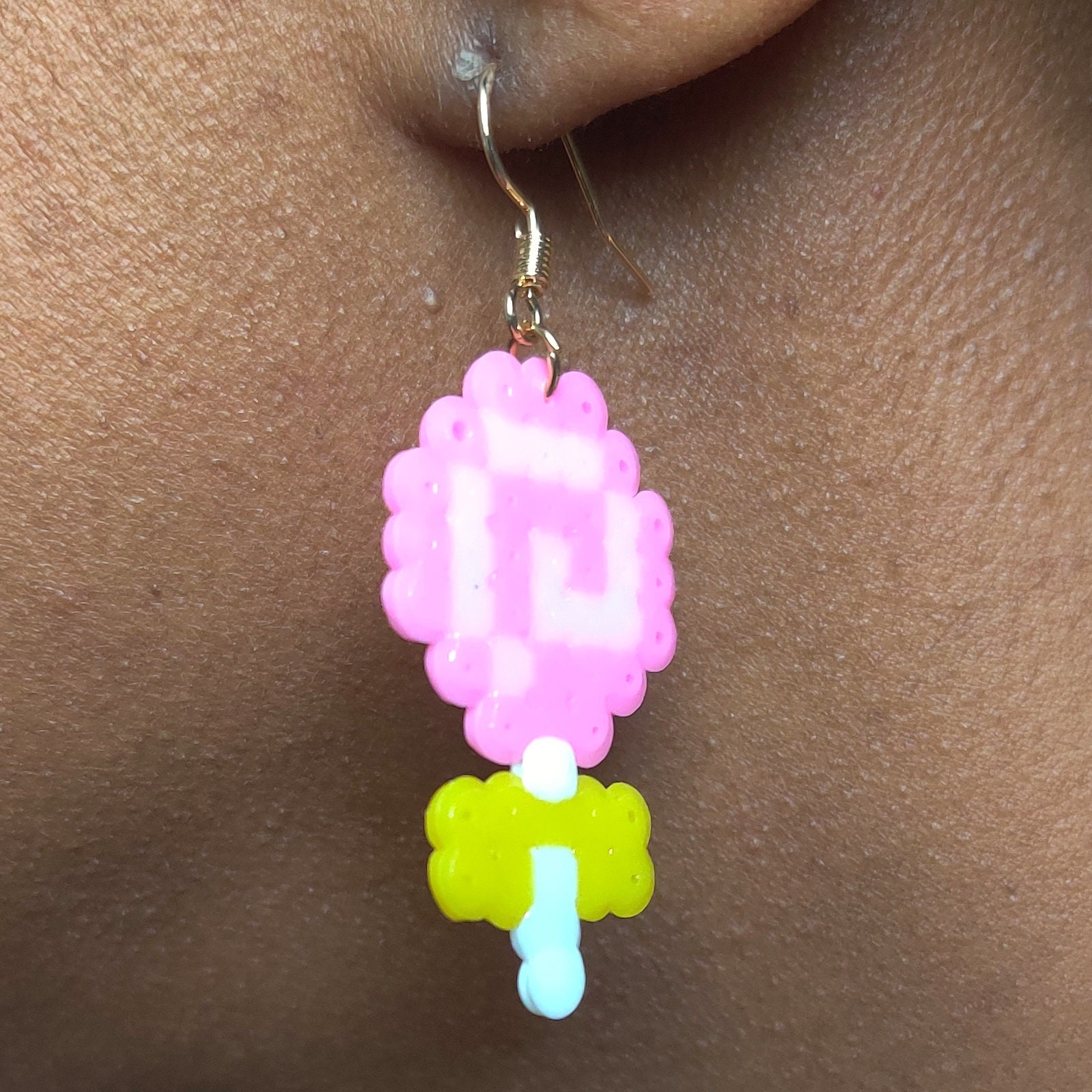 Pink Lemonade Lollipop Perler Seed Bead Necklace With Perler - Etsy