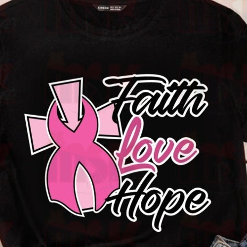 Breast Cancer Svg Faith Love Hope Svg Breast Cancer Awareness - Etsy