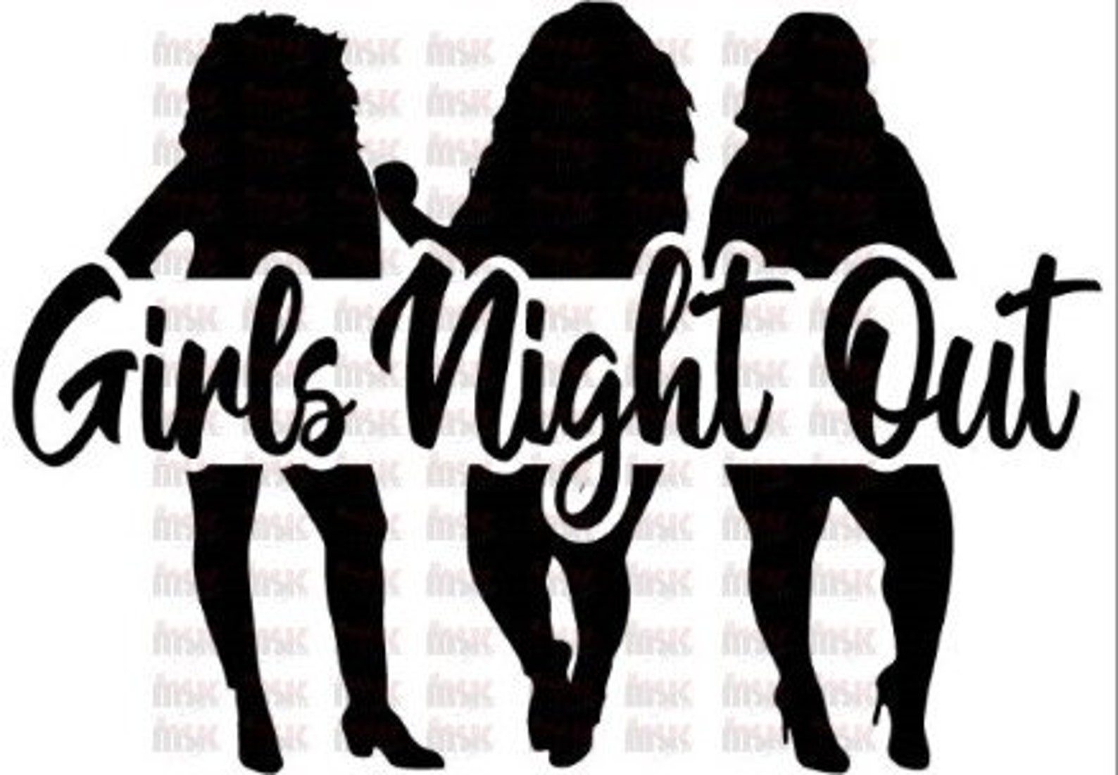 Girls Night Out Black Girl Outside - Etsy UK