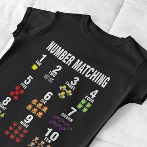 Number Matching, Learning Shirt, Sublimation, Elementary, School, Png ...