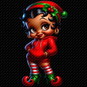 Baddie Boop, Christmas Elf, Christmas, Gnome, Melanin Woman, Santas ...
