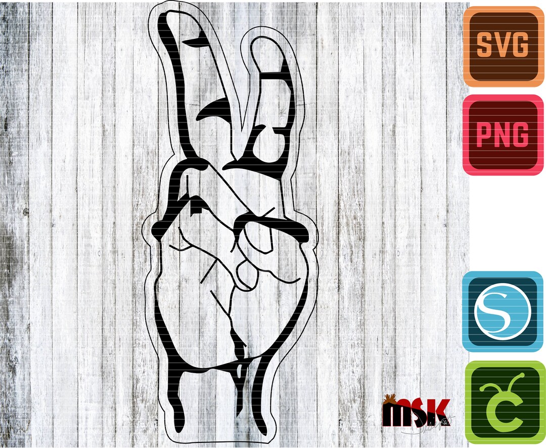 Peace Sign Hand Svg Png - Etsy